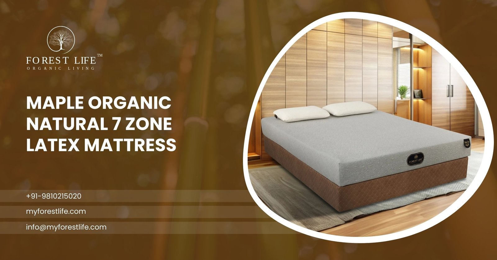 Maple Organic 7 Zone Latex Mattress | Forest Life